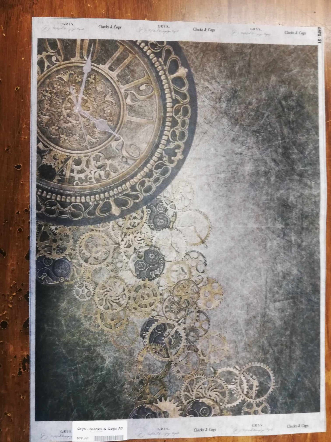 Grys - Clocks & Cogs A3 – The Furniture Paint & Craft Shoppe Ltd